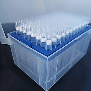 1000µL Filtering Pipette Tips - Universal Filter Pipette Tips - Racked,RNase/DNase Free & Pyrogen Safe, Clear, 96 Tips/Rack Pk x 10 Racks（960 Tips）