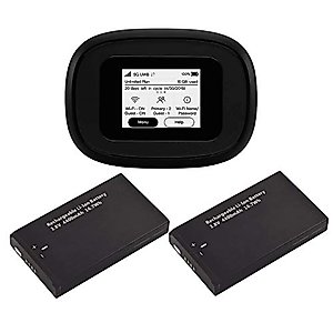 C5G Bundle | Inseego Verizon 5G and 4G LTE MiFi M1000 Hotspot Bundled with 2 Batteries (1 Stock + 1 Extra) | Connect up to 15 WiFi Devices and 1 Wired | Great for Remote Workers Wi-Fi 2.4 GHz & 5 GHz