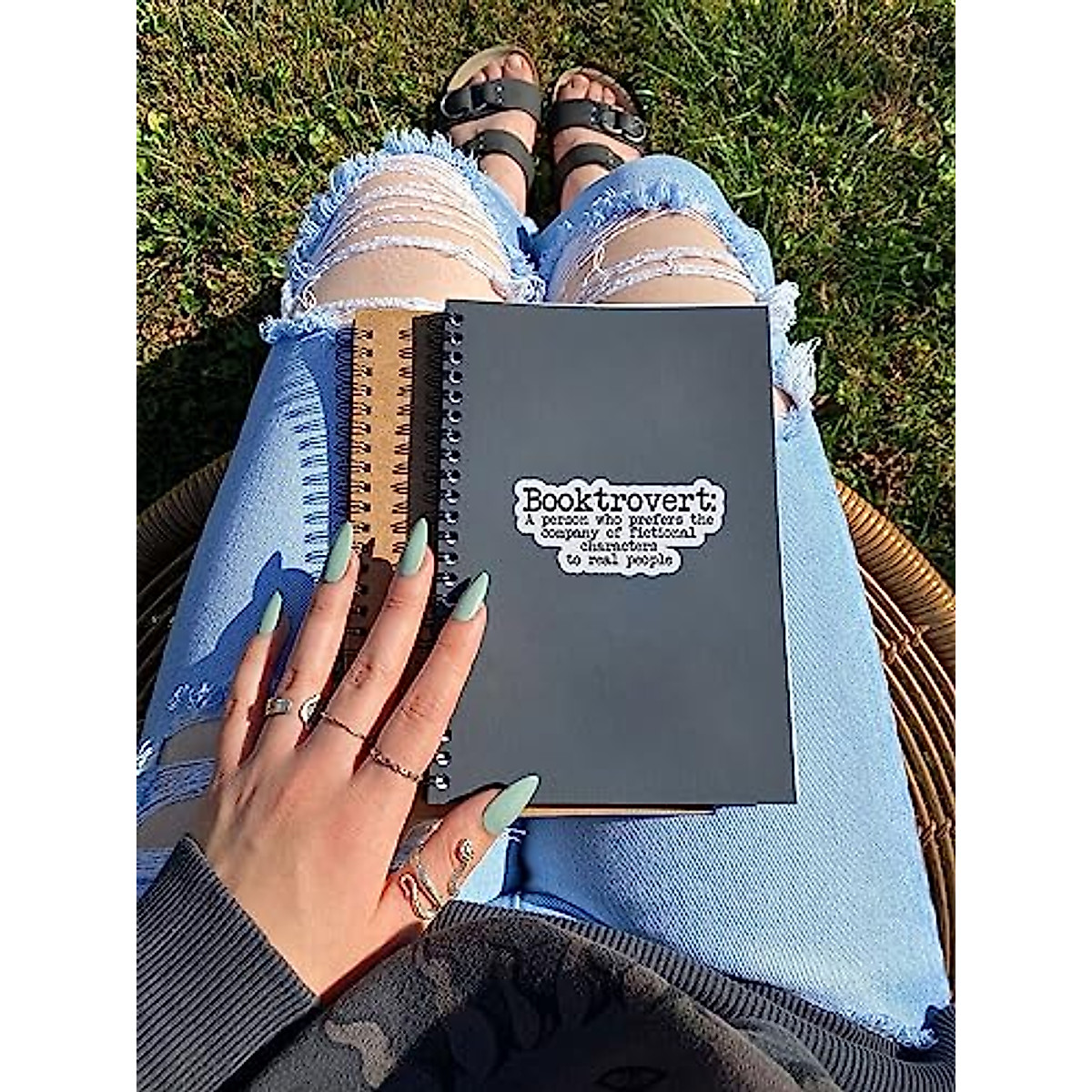 Miraki Booktrovert Definition Sticker, Book Lover Sticker, Book Club Sticker, Reading Sticker, Water Assitant Die-Cut Vinyl Bookish Decals for Laptop, Phone, Water Bottles, Kindle Sticker