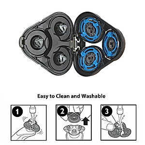 Replacement Sharp Head Assembly for Philips Norelco Mens Cordless Wet Dry Electric Shaver SH50 5000 6000 S6011 S6015 S6840 S6550 S6580