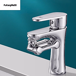 2Pack - BSPIX 1080° Rotating Faucet Aerator Extender (Plastic) with Aerator Wrench - 22mm Inside Diameter Suitable for 20-24mm Faucets - Dual Models And Robotic Arm for Kitchen/Bathroom Sinks