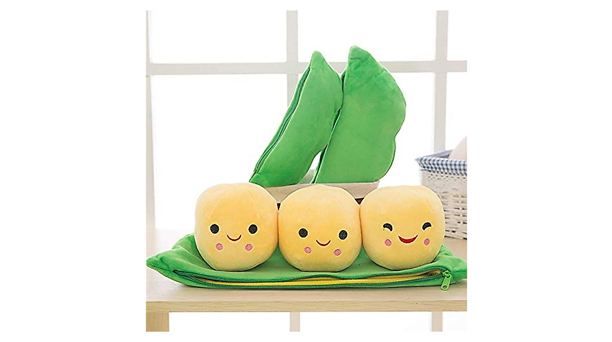 Giant Peas in a Pod Plush Toy - Soft Cuddle Gift for All Ages