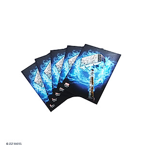 Gamegenic Marvel Champions The Card Game Official Captain America Art Sleeves | Pack of 50 Art Sleeves and 1 Clear Sleeve | Card Game Holder | Use with TCG and LCG Games | Made by Fantasy Flight Games