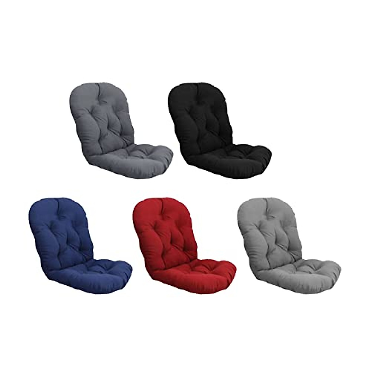 FHYTGBS Swivel Rocker Cushion- 1Pc Rattan Wicker Rocking Chair Seat Cushion Pad Outdoor Garden Patio Indoor High Back Cushion (Color : Black)