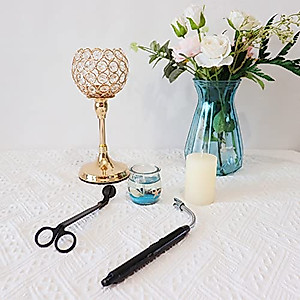 Vidisan Rechargeable Candle Lighter and Wick Trimmer,Candle Accessory Set,Candle Wick Clipper Wick Cutter Scissor,Electric Rechargeable Arc Lighter Display USB Lighter-Black