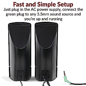 Cyber Acoustics CA-2014 multimedia desktop computer speakers