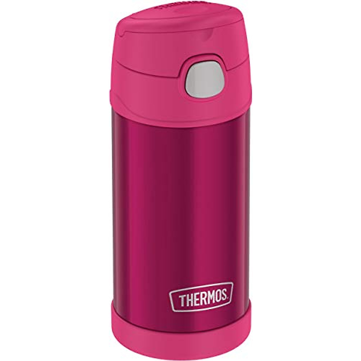 THERMOS FUNTAINER 12 Ounce Stainless Steel Vacuum Insulated Kids Straw Bottle, Pink and Thermos Replacement Straws