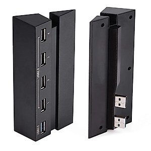 FOSA High Speed 5-Port USB Hub 2.0 & 3.0 Expansion Hub Controller Adapter for PS4 Game Console