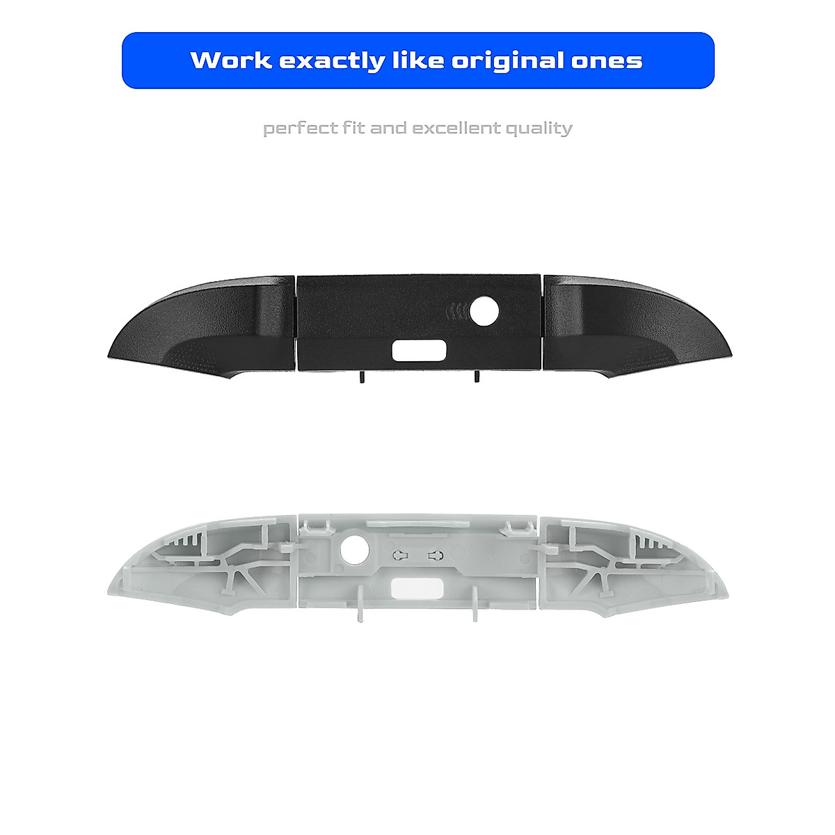 Benseager Replacement Bumper for Xbox Series X Controller, LB RB Bumper Button Replacement Parts for Xbox Series X/S Controller (Black&White)