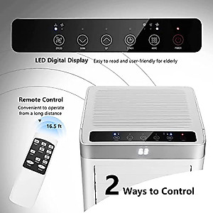 PETSITE Portable Air Conditioner, 8000 BTU AC Cooling Unit with Remote Control, 3-in-1 Air Conditioners with Dehumidifying, Fan & Air Cooler Function, Cools Up to 230 sq.ft