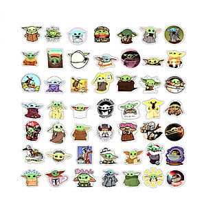 Baby yoda Stickers, [50pcs] Anime Stickers for Water Bottles Vinyl Waterproof Stickers for Car Motorcycle Decal Stickers