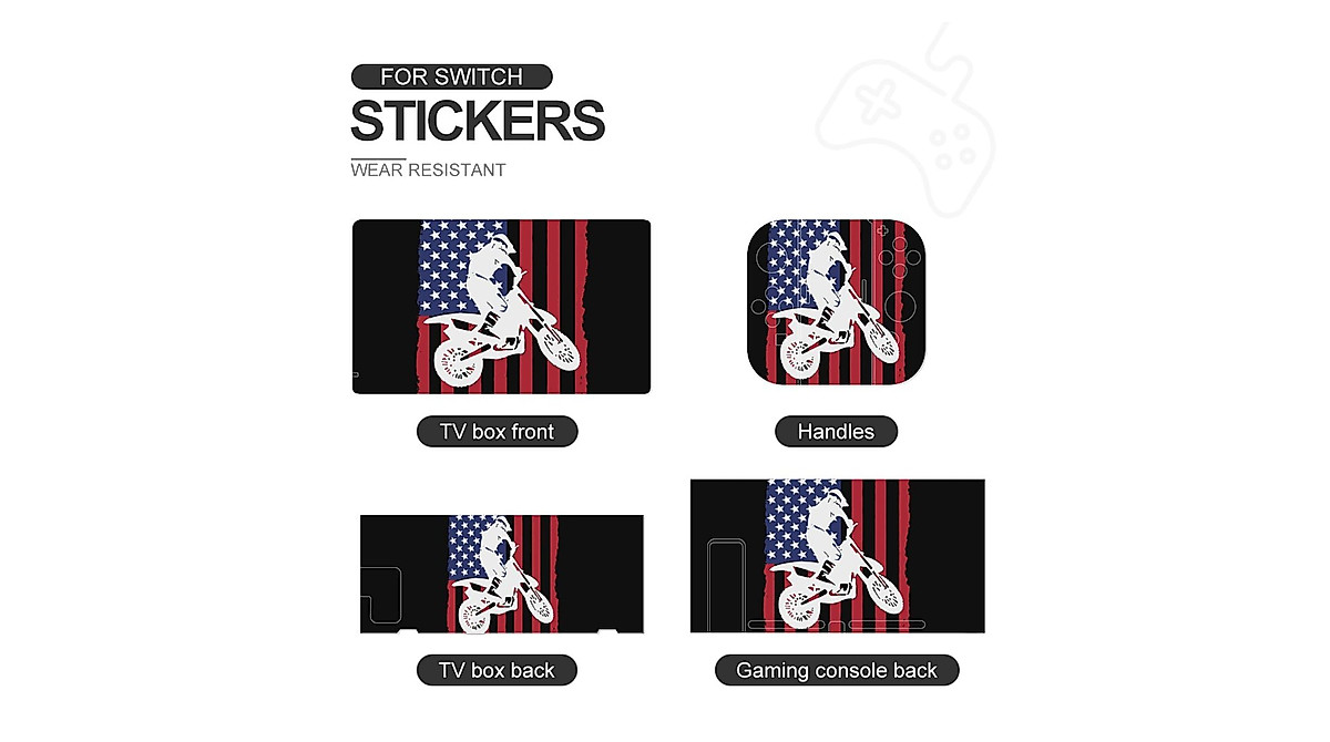 USA Flag Dirt Bike Switch Skin - Protect & Personalize