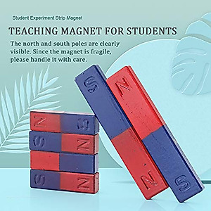 Science Magnet for Kids Bar Magnet Small with North South Identified for Students Teachers Science Experiment Physics Education Toys 2Pcs