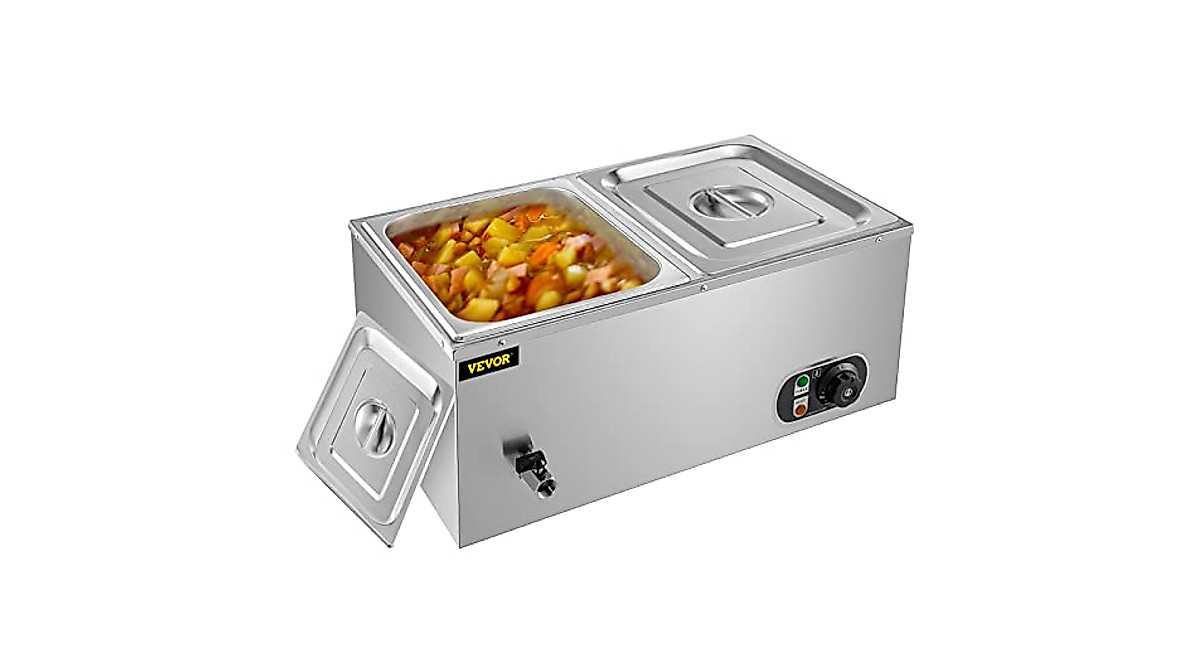 Commercial Food Warmer: 17 Qt Bain Marie for Catering