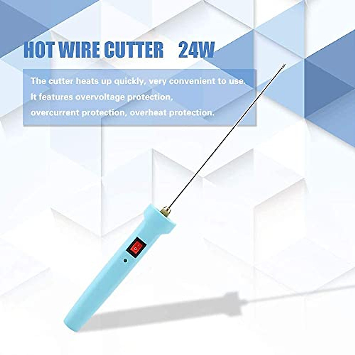 Foam Cutter Pen 24W 20cm 110-250V Electric Hot Wire Cutter with Start Switch Styrofoam Polystyrene Engraving Pin(US Plug)