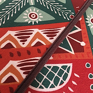 Carvapet 2 Piece Non-Slip Kitchen Mat Runner Rug Set Doormat Vintage Design Baroque Style (20"x59"+20"x31")