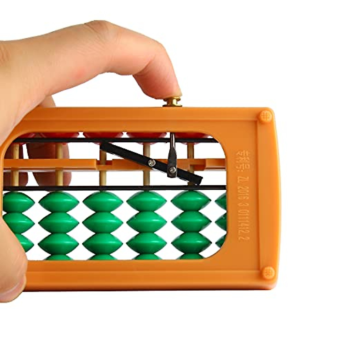 Larcele Bead Arithmetic Counting Abacus with Reset Button School Supplies for Children,13 Column SP-02 (Yellow 3)