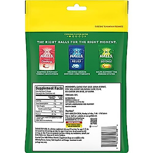 HALLS Defense Assorted Citrus Vitamin C Drops, Economy Pack, 80 Drops