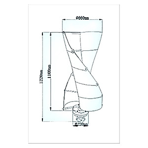 YAZURI 12000W Wind Turbine, 110V/220V Vertical Spiral Wind Turbine, maglev Wind Turbine, can Meet The Daily use (12V 24V 48V 36V Optional) (Size : 48V)