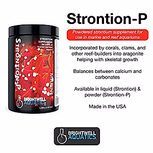 Brightwell Aquatics Strontion-P - Strontium Supplement for All Marine Aquariums, 300g