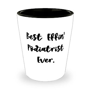 Reusable Podiatrist Shot Glass, Best Effin' Podiatrist Ever, Cheap Gifts for Men Women, Birthday Gifts