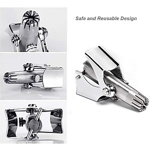 KongLam Stainless Steel Nose Hair Trimmer for Men - Easy to Use, Safe and Painless