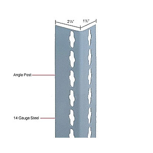 Global Industrial 3' High Angle Post, Gray, 4/Pk