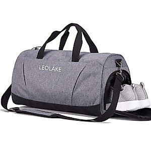 Sports Gym Bag with Wet Pocket & Shoes Compartment for Women & Men