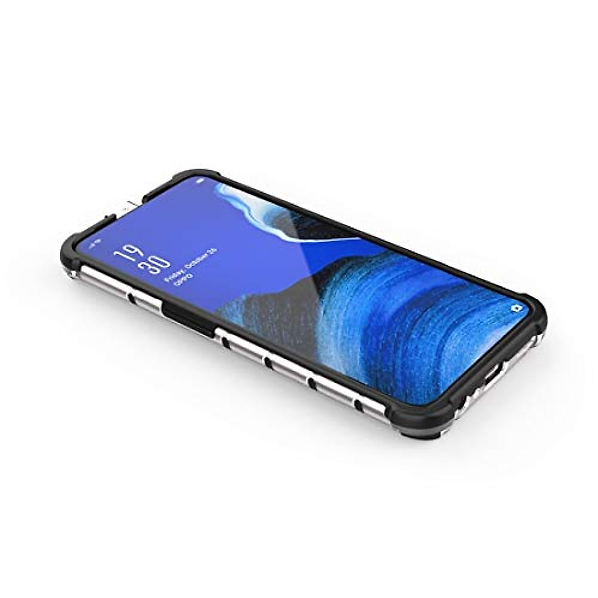 Oppo case for Oppo Reno2 Z Shockproof Honeycomb PC + TPU Case(Blue) (Color : Green)
