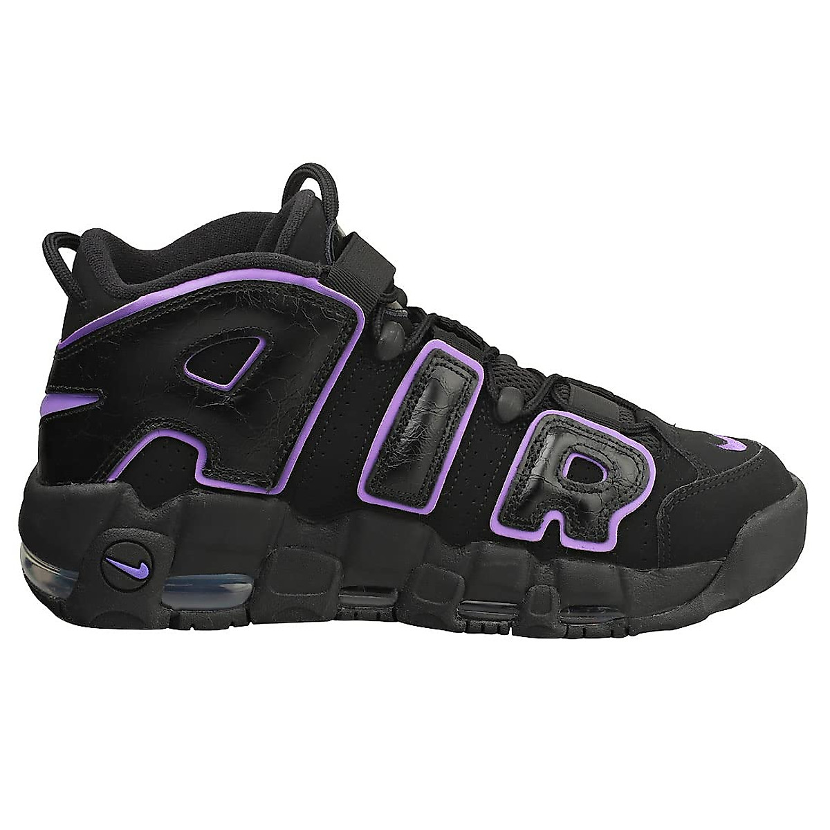 Nike mens Air More Uptempo '96, Black/Black/Metallic Gold/Action Grape, 10.5