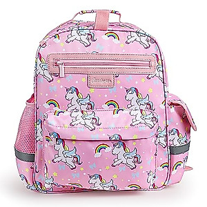 Ceadyxiao Unicorn Toddler Backpack for Girls 4-6 | Preschool Rainbow Backpack For Girl | Pink Kindergarten School Book Bag | Adjustable Padded Straps & Loop for Lunch Bag