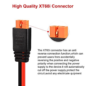 ELFCULB 10AWG Solar to XT60i Charging Cable Solar Panel Extention Cable for Portable Power Station River 600 Solar Generator Battery Pack(25FT)