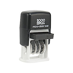 Micro Dater 200 Plus Self Inking Office Rubber Stamp - Black Ink S120