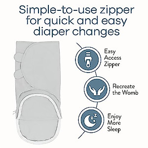 Comfy Cubs Swaddle Blankets for Baby Girl & Boy, Easy Adjustable Sleep Sack with Easy Access Zipper for Diaper Changes, Baby Blankets 3-6 Months for Newborn