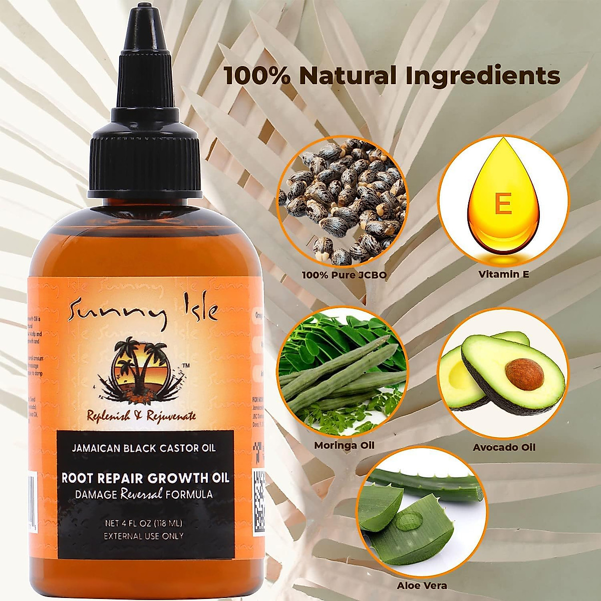 Sunny Isle Jamaican Black Castor Oil Extreme Hydrating Shampoo and Conditioner, Root Repair Oil Bundle | Hair Growth, Damaged Hair Repair