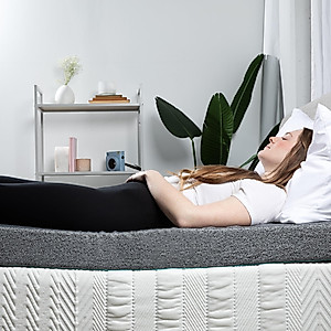 SweeMate 4 Inch Memory Foam Mattress Topper - Body Cooling - Breathable - Removable Cover - CertiPUR-US Certified - Twin/Full/Queen (Twin), Gray