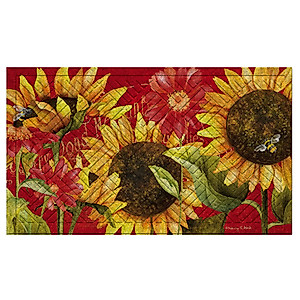 Evergreen Flag & Garden 41EM2122 Sunflower Floor Embossed Door Mat, Multicolor
