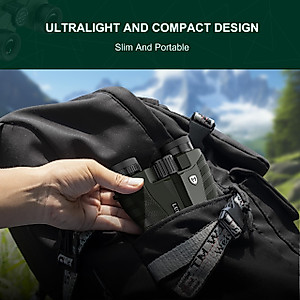 12x30 Compact HD Binoculars for Adults and Kids High Powered - Large View Binoculars with Clear Low Light Vision - Super Bright Lightweight & Waterproof Binocular for Bird Watching Travel Hunting