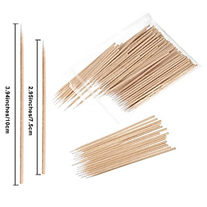 Whaline 400 Pieces Microblading Cotton Swab Tattoo Permanent Supplies Cotton Swabs Makeup Cosmetic Applicator Sticks, 2 Size