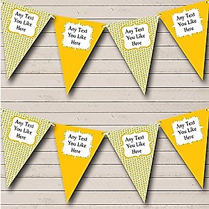 Yellow Sunflowers Personalized Shabby Chic Garden Tea Party Bunting Banner