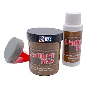 Leather Repair Kit/Leather Color Kit/Cleaner/Color Restorer/Sponge Applicator (Leather Repair) (Vinyl Repair) (Leather Dye) (Taupe)