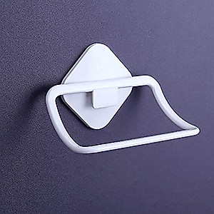 OGRAFF Towel Ring 1 Piece of Pure White Bathroom Towel Ring, Non-Perforated Paste Type Non-Marking Hand Towel Ring, Kitchen and Bathroom Hanging Rag Rack