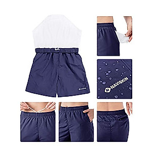 NAVISKIN Women's 5" Shorts Outdoor Hiking Paddling Board Shorts UPF 50+ Quick Dry Short Navy Size M