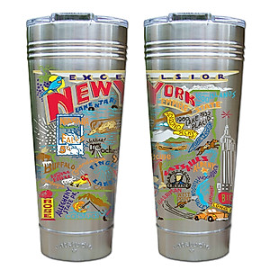 Catstudio New York State Thermal Tumbler | Triple Wall Insulation With Non Slip Bottom | Great Travel Cup for Water, Coffee, Tea, or Smoothies