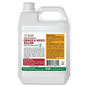 Weed Killer Concentrate - Eco Living Solutions Weed Killer Spray | Pet Safe Weed Killer | Organic Weed and Grass Killer | Moss Killer | Crabgrass & Dandelion Killer | Glyphosate Free Herbicide