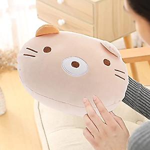 Abaodam Plush Portable Hand Warmer Safe and Reliable Household Warm Items Pillow with Hand Warmer (Cat)