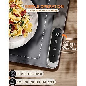 Food Warmer, Food Warming Mat for Parties Buffet, Graphene Heating, Nano Silicone, Roll Up for Storage