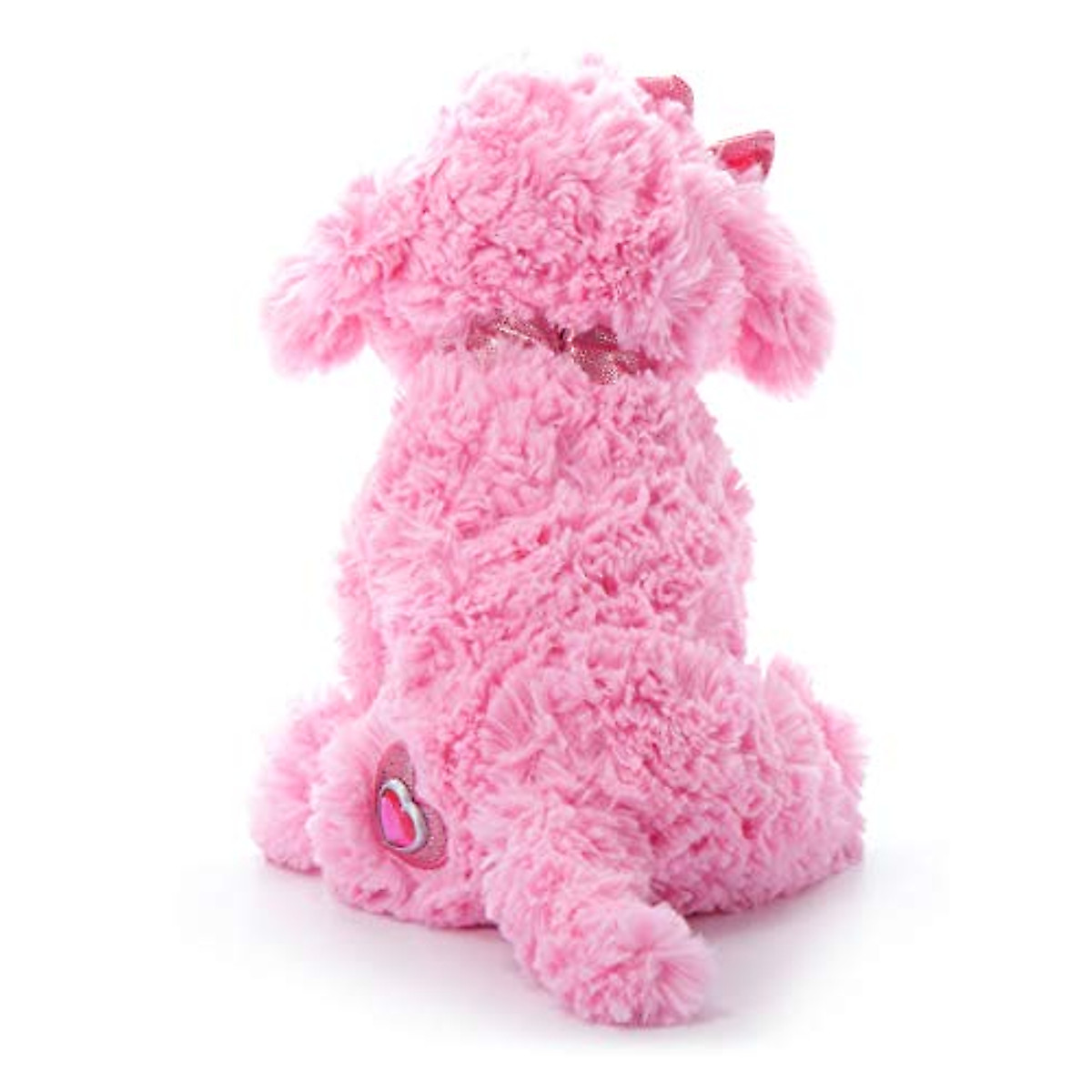 The Petting Zoo Scruffy Dog Stuffed Animal, Gifts for Girls, Pink Dog Plush Toy 9 Inches