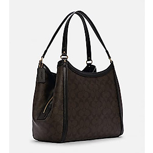 COACH Women's Kristy Shoulder Bag (Brown Black)
