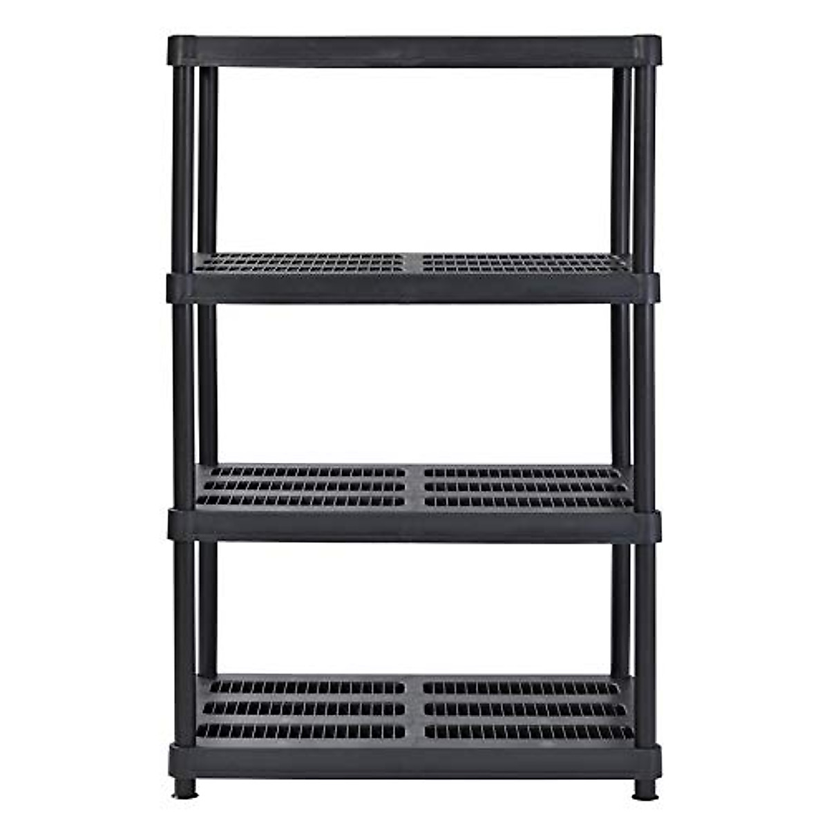 Juggernaut Storage 36" W x 18" D x 56" H Four-Shelf Resin Shelving, Black (RPS3618-4AMZ)